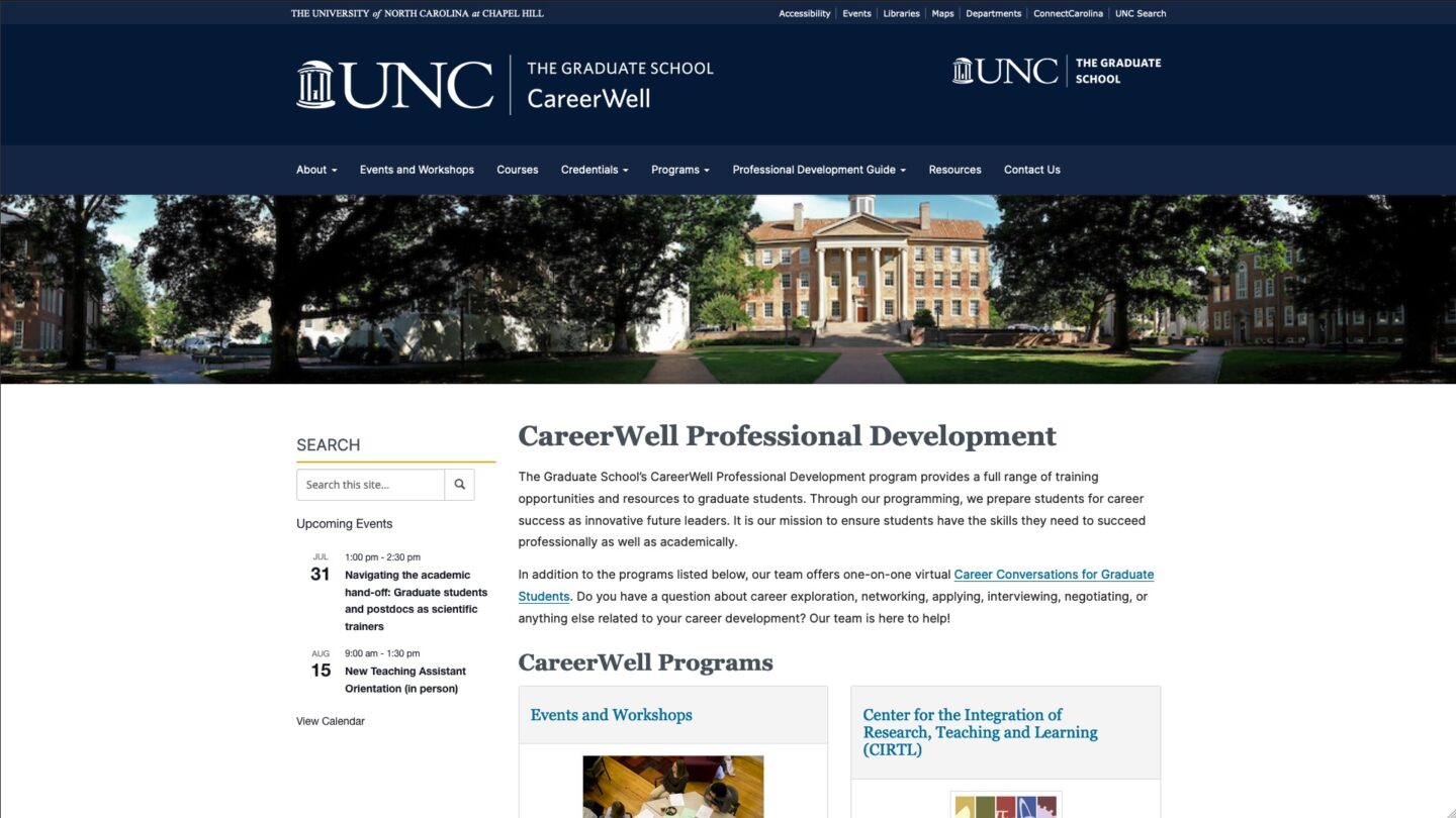 CareerWell - UNC Career Hub